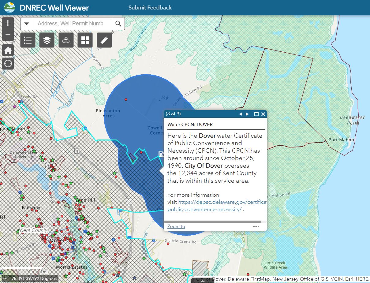The DNREC Well Viewer - DNREC